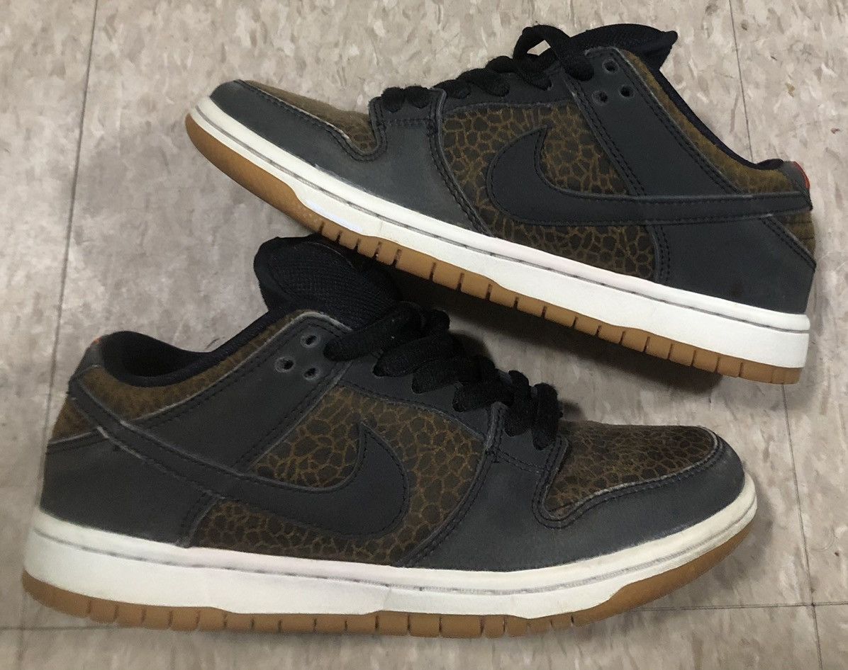 Nike Rare Nike Dunk Low Premium SB Giraffe black brown | Grailed