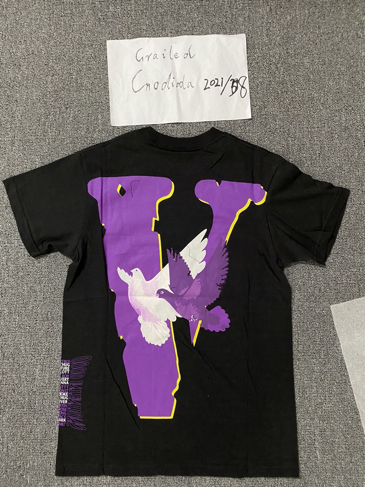 Vlone Nav x Vlone Doves Tee Black | Grailed