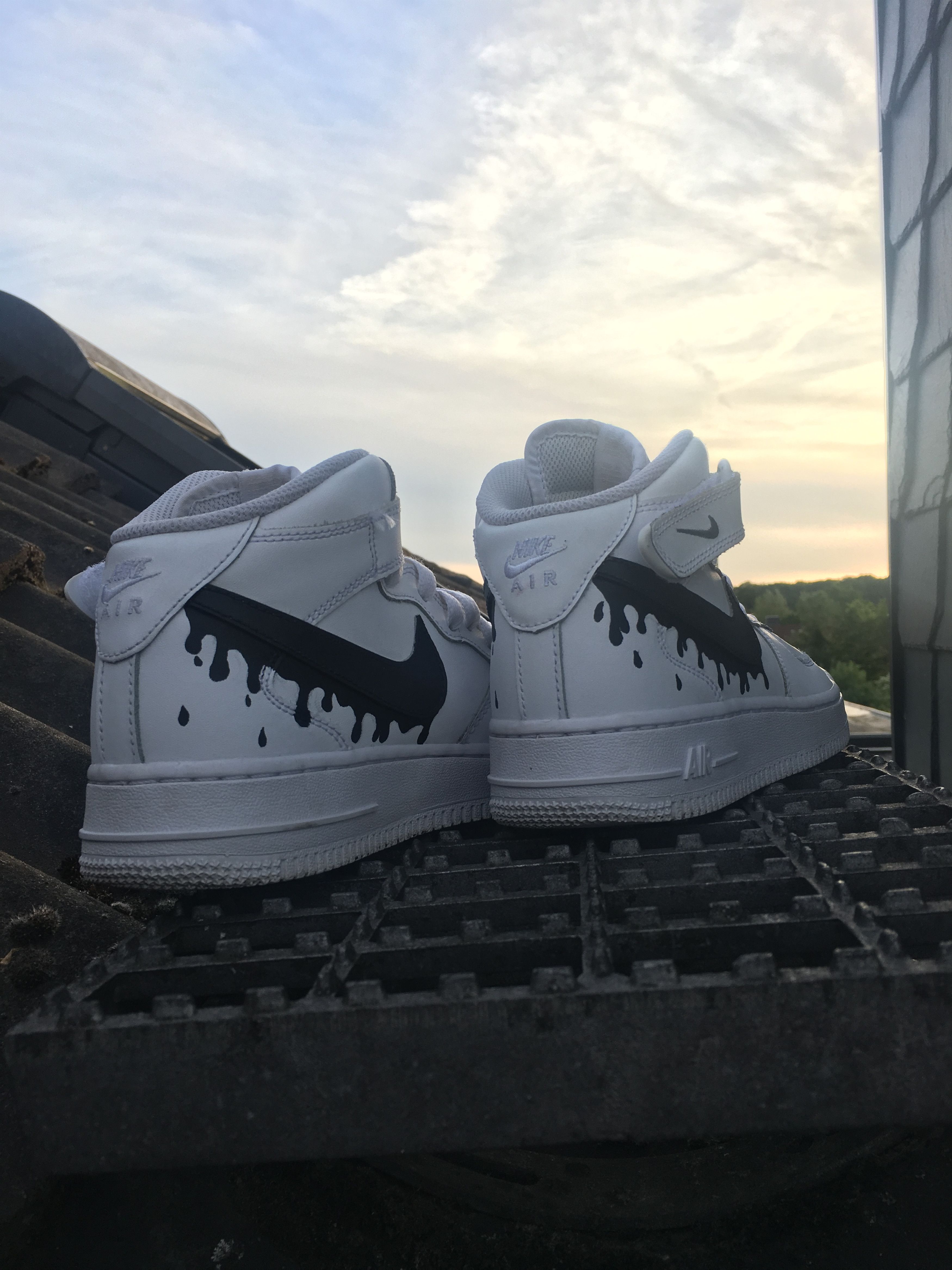 Nike Nike Air Force 1 Mid custom dripped | Grailed