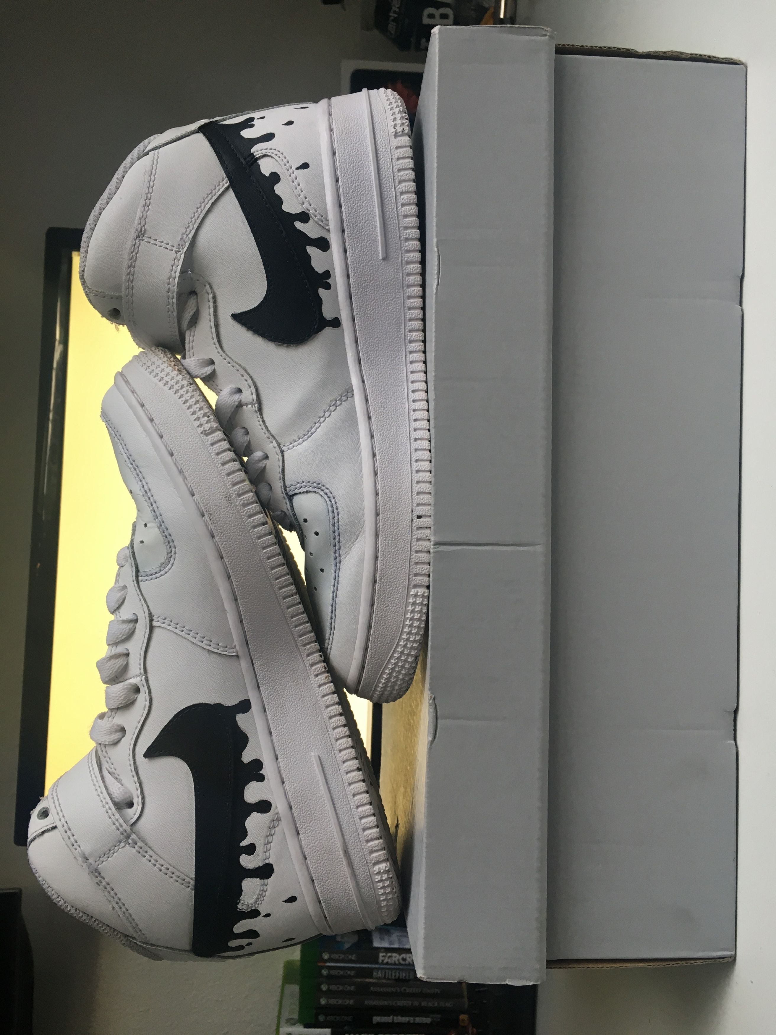 Nike Nike Air Force 1 Mid custom dripped | Grailed