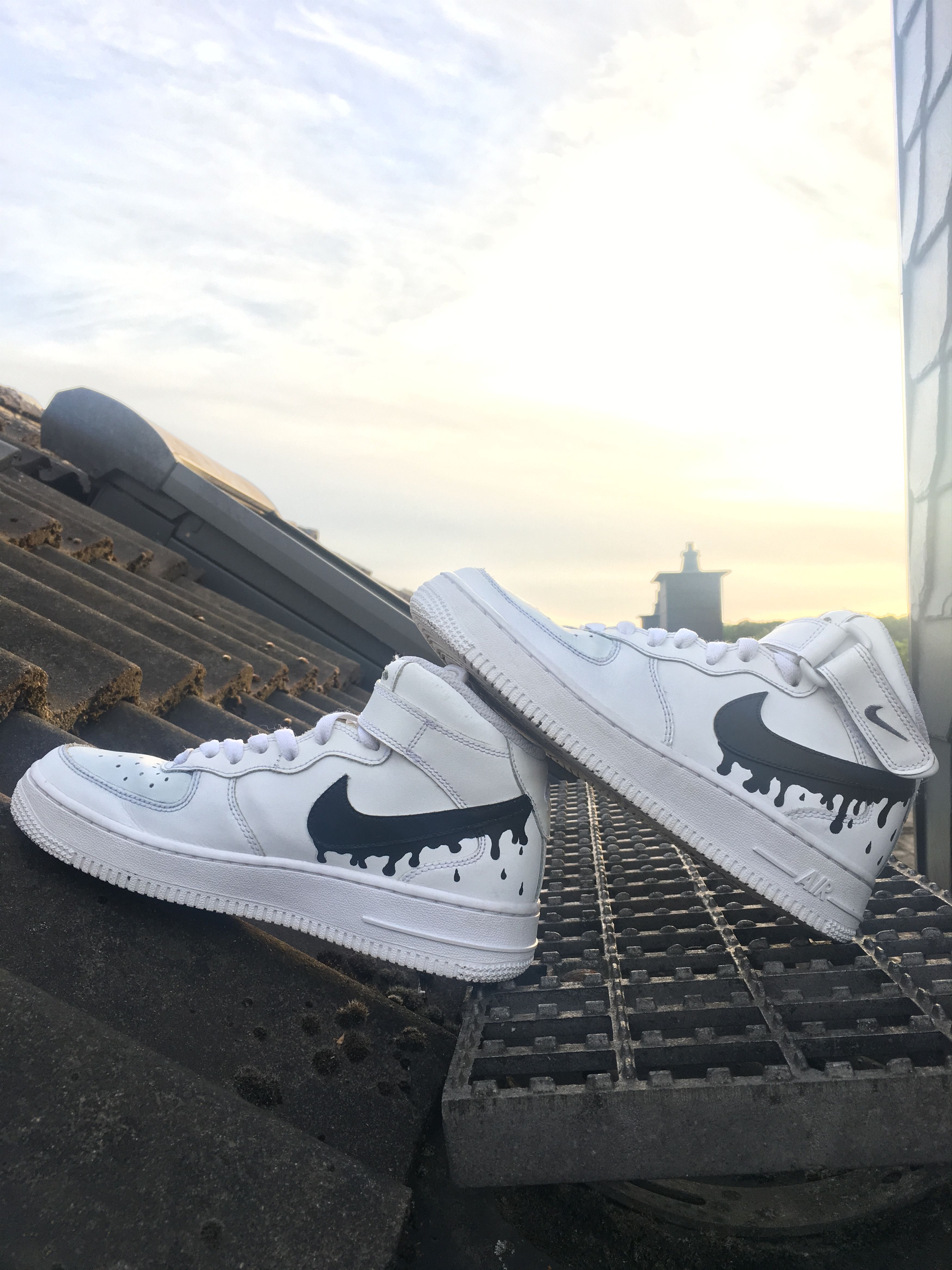 Nike Nike Air Force 1 Mid custom dripped | Grailed