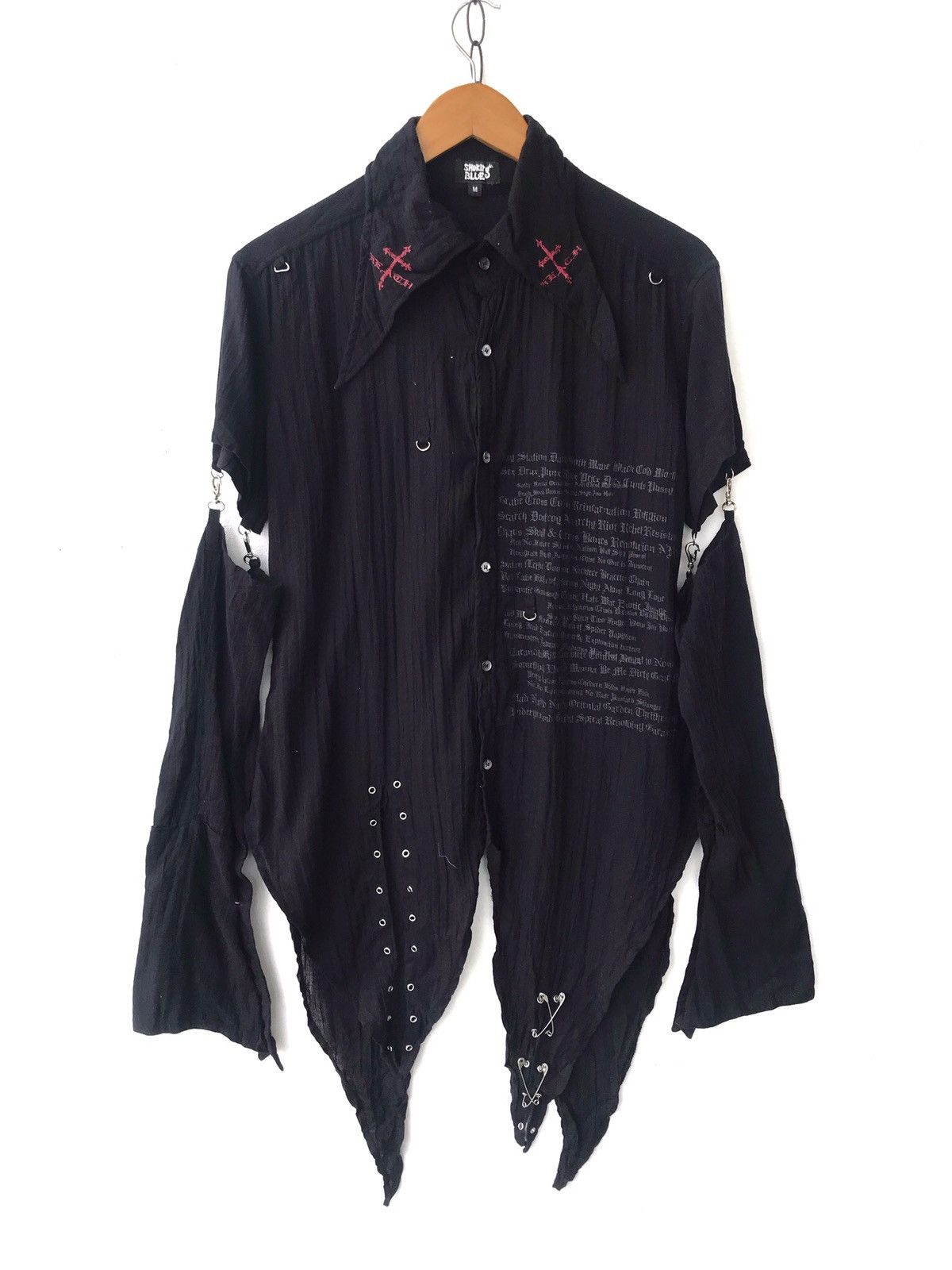 Seditionaries Punk Apocalypse Goth Gang Cotton Muslin Shirt Dark ...