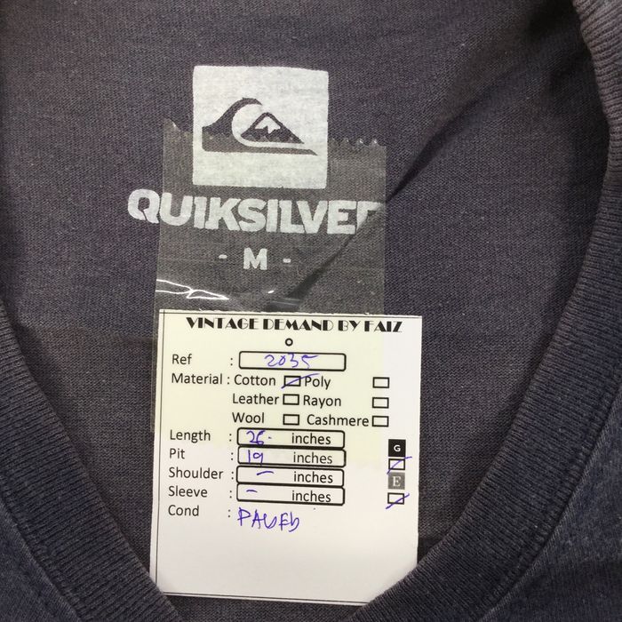 Quicksilver QUICKSILVER BIG LOGO T SHIRT SURF WEAR | Grailed