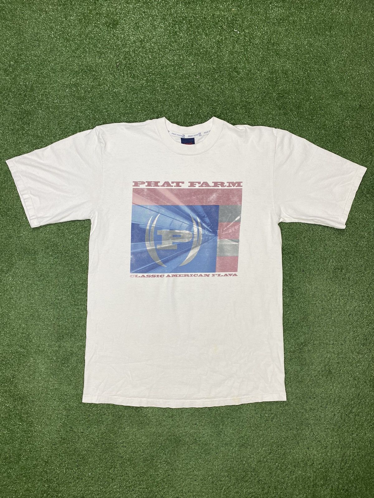 Vintage 1990s Phat farm classic American flava graphic tshirt | Grailed