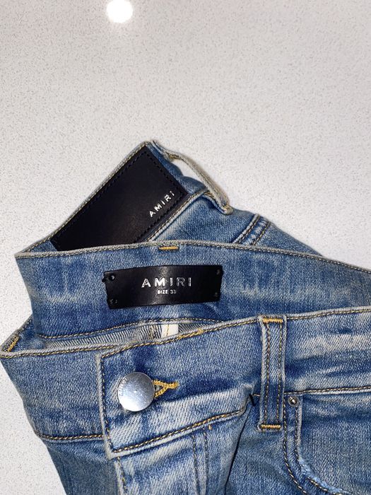 Amiri Amiri mx1 pink patch jeans | Grailed