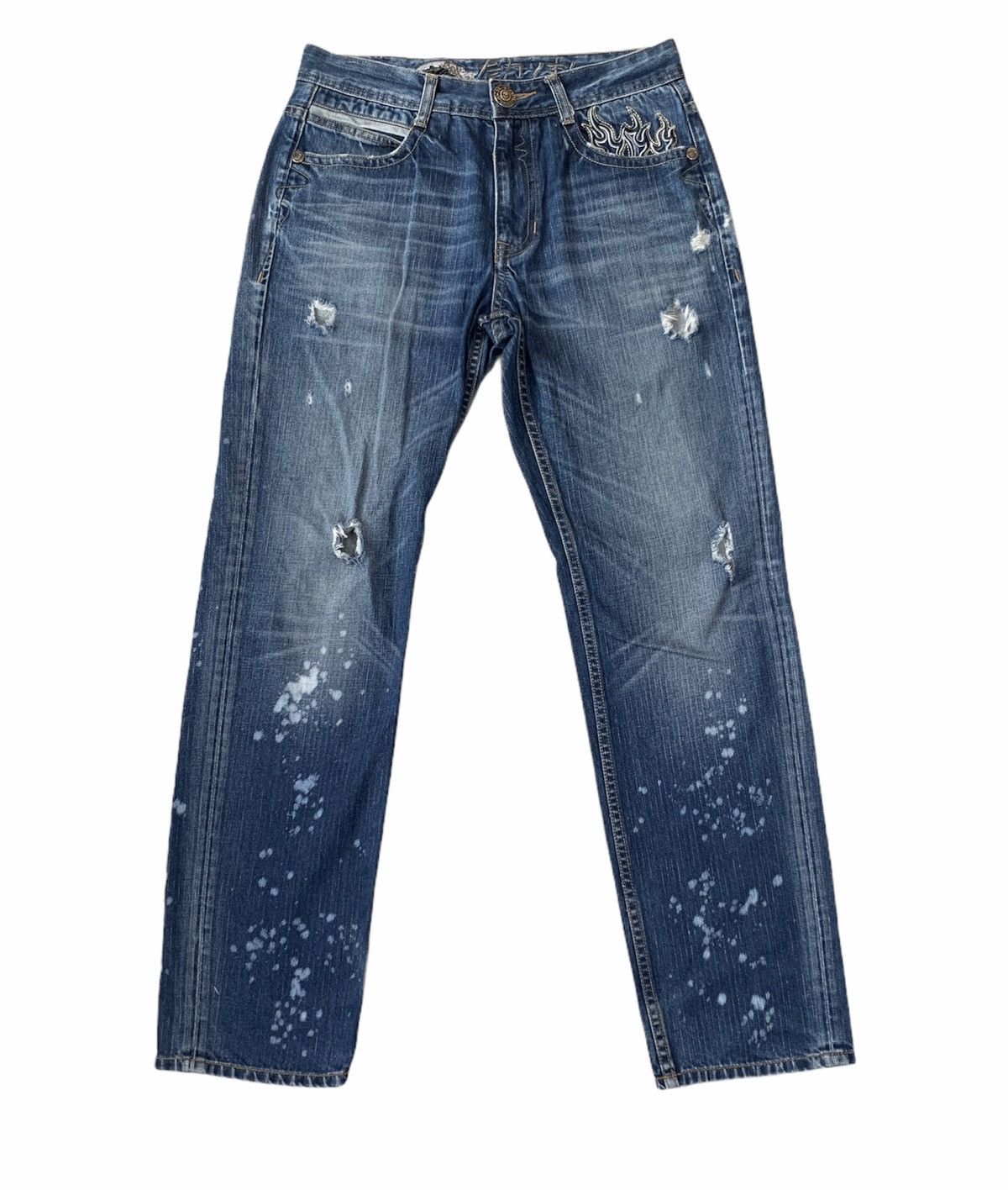 Japanese Brand Distressed Denim OSAKA BIG TRAIN x Rare Design | Grailed