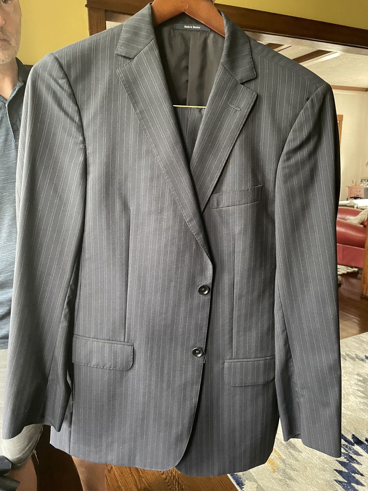 Z Zegna Zegna Navy Stripe Suit 40R 32 in waist | Grailed
