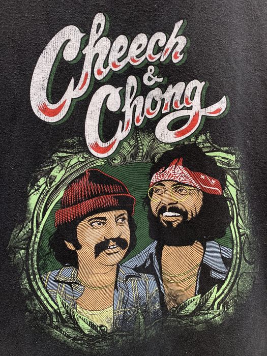 Vintage Cheech and Chong Comedy Duo Graphic Artwork T- Shirt | Grailed