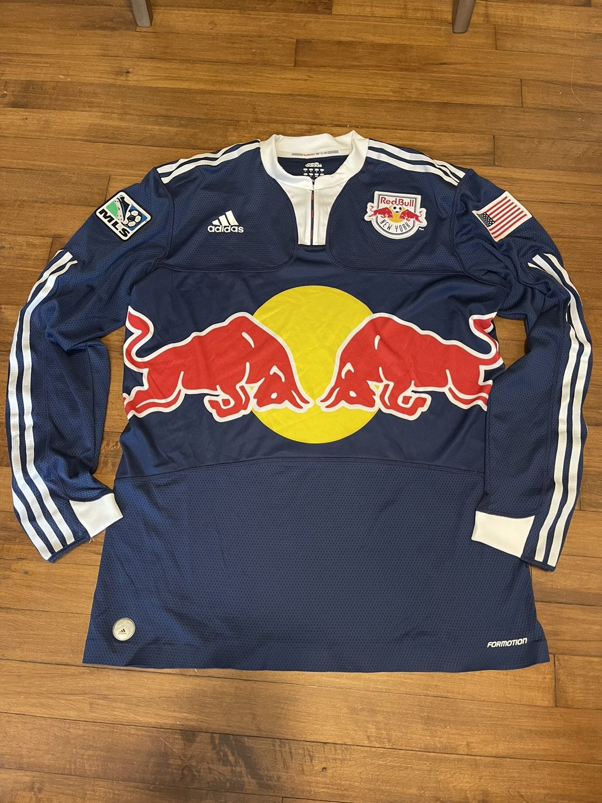 Red Bull New York Red Bull Adidas Sample Longsleeve Soccer Jersey | Grailed