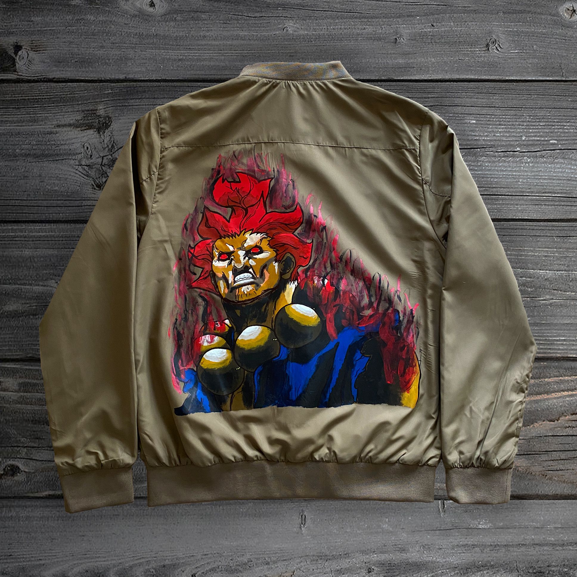 Asos × Custom 1/1 Akuma Custom Bomber Jacket (Street Fighter) | Grailed