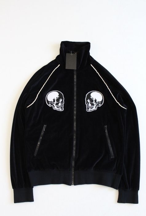 Number (N)ine Number Nine AW04 Double Skull Velour Zip Up Jacket | Grailed