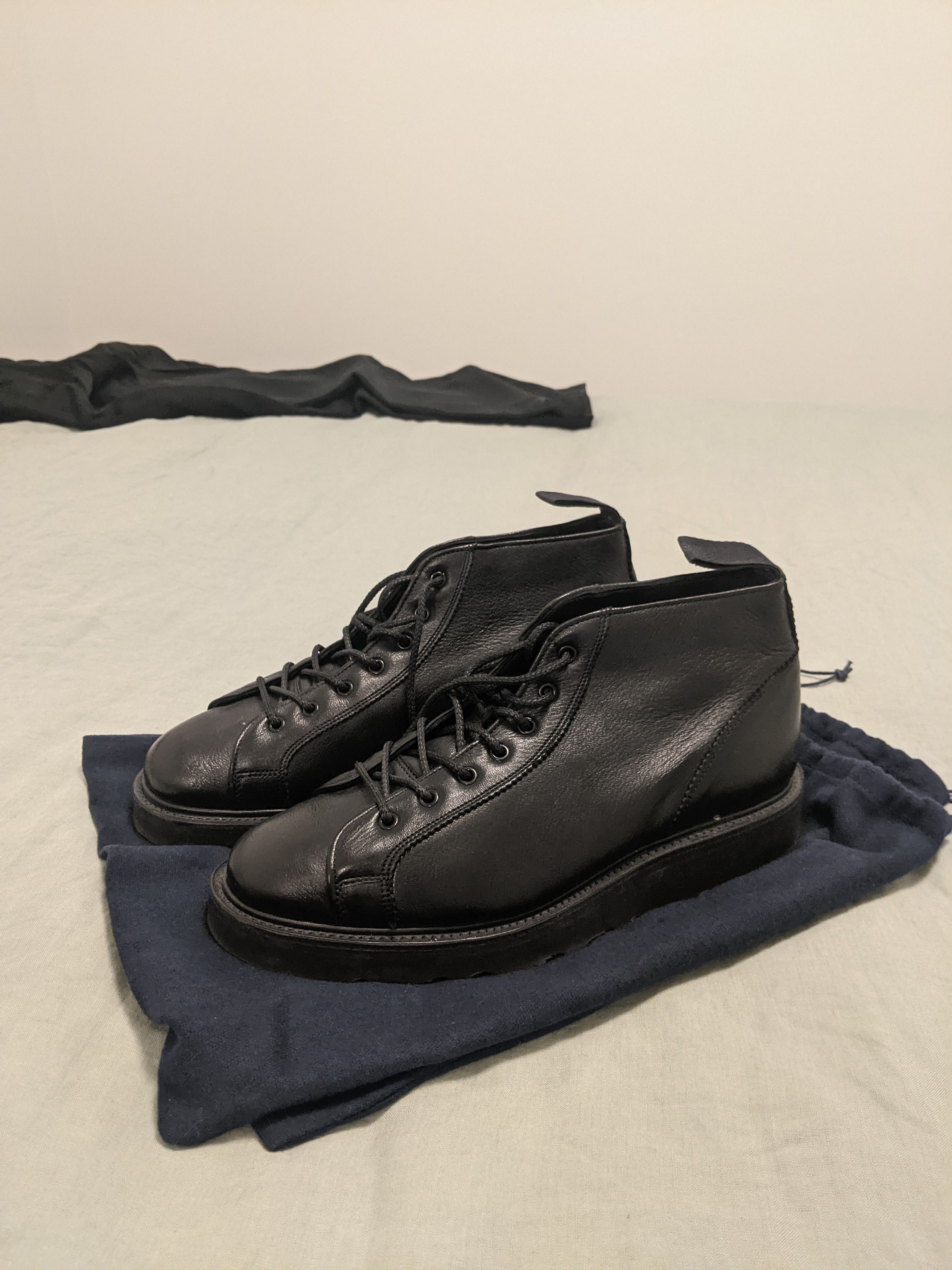 Trickers Ethan Monkey Boot Olivvia Deer Leather - Black - UK8/US98 ...