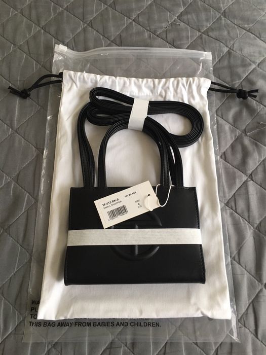 Telfar Telfar Small Black Bag Vegan Leather Tote Telfeezy New DSWT ...