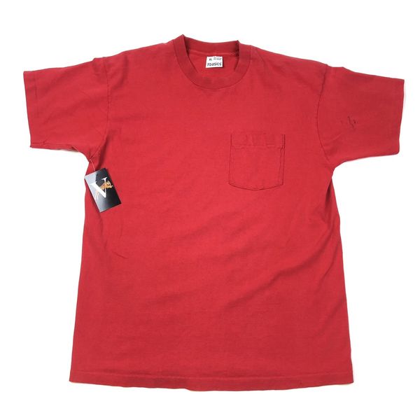 Vintage Vintage 1990s Trend Basics Red Blank Pocket Shirt Size XL | Grailed