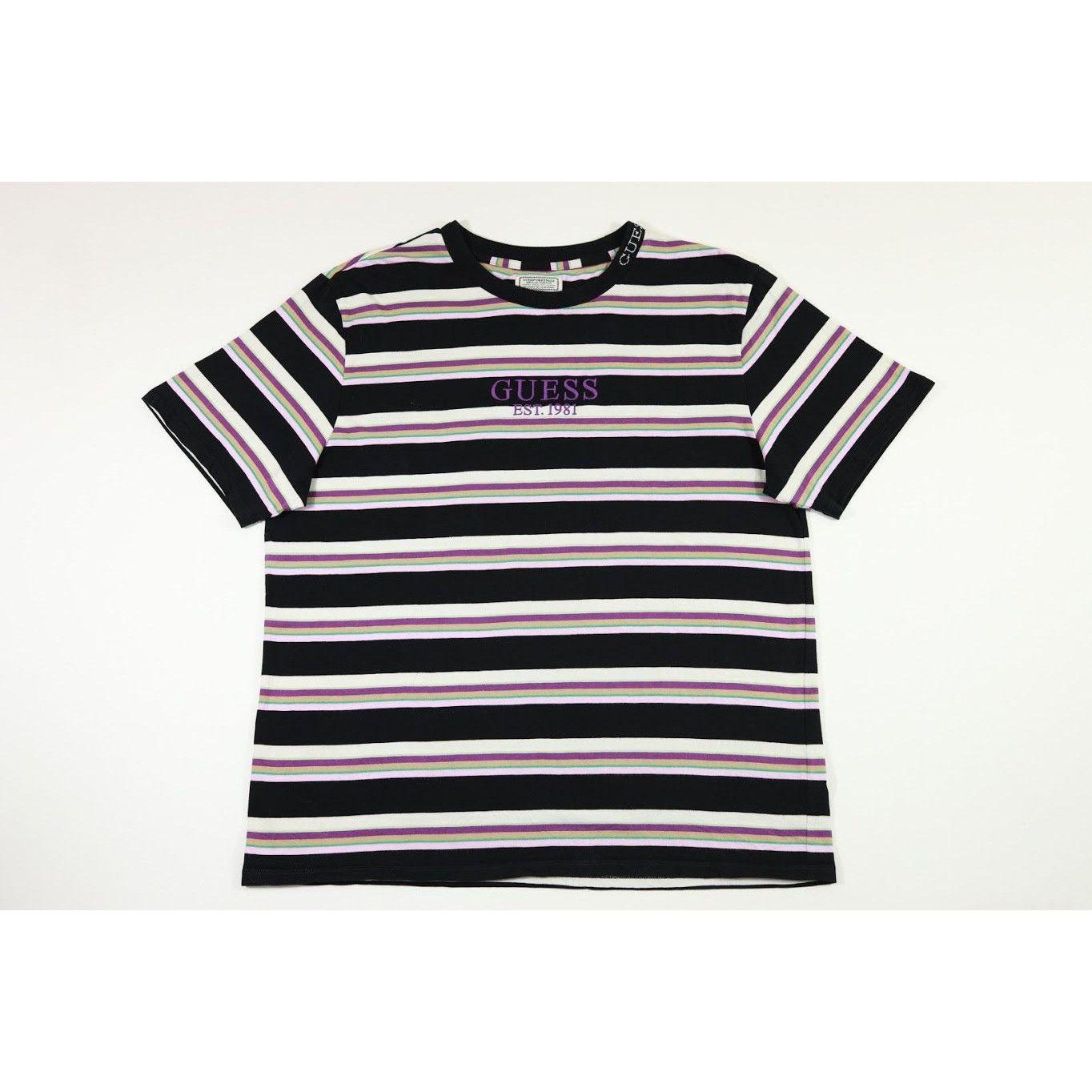 Guess × Streetwear Guess Retro Horizontal Striped Embroidered Logo ...