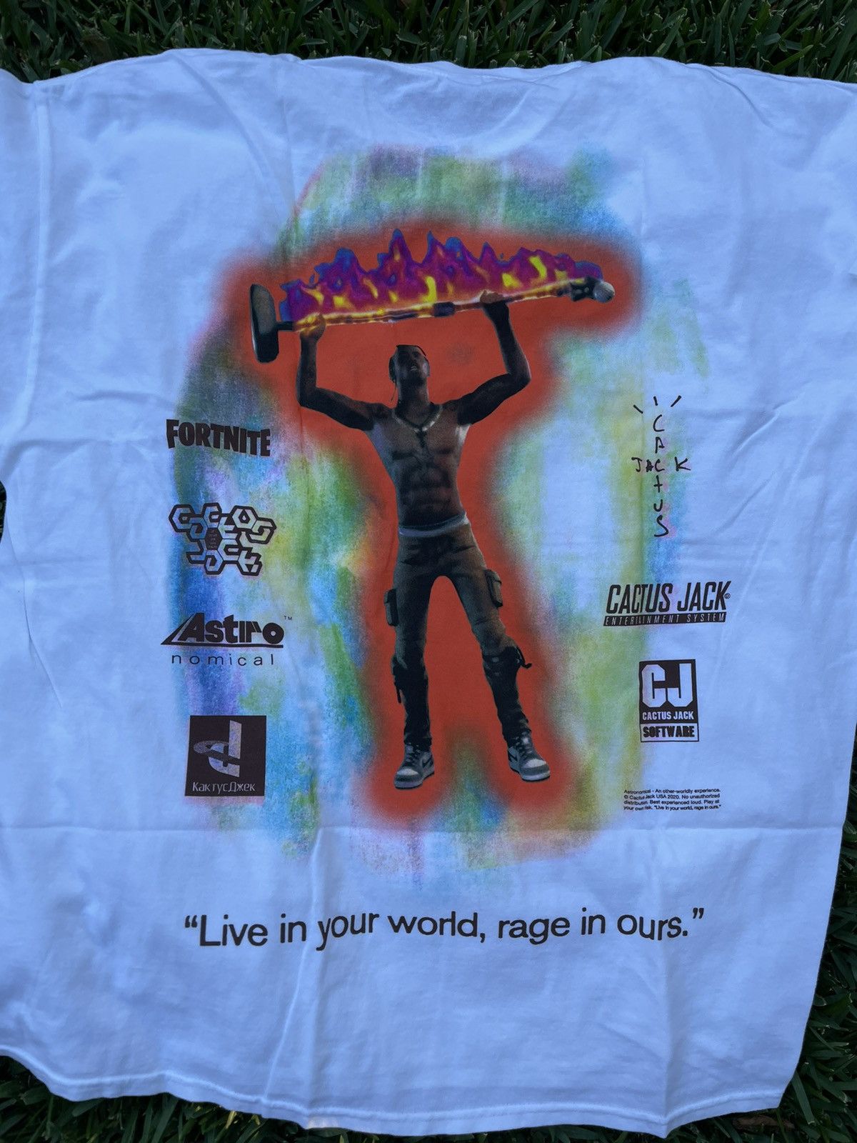 Travis Scott Travis Scott Fortnite Rage Emote tee Laflame astroworld ...