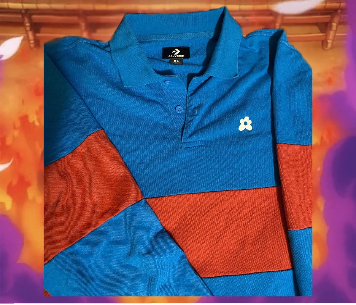Golf Wang Golf leg Fleur Rigby Polo BLUE AND RED | Grailed