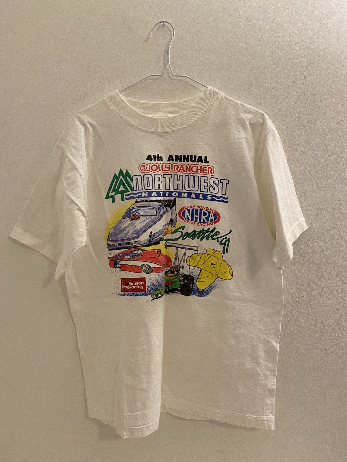 NASCAR × Vintage 1991 Vintage Jolly Rancher Winston Racing Tee | Grailed
