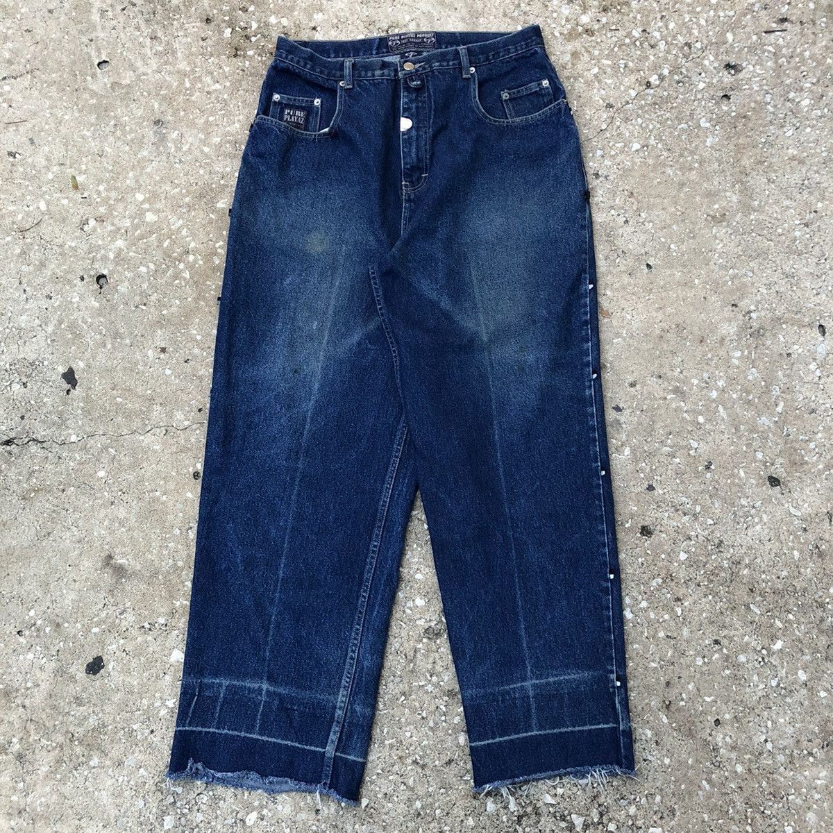 Vintage 90s 3M Baggy Pure Playaz Denim Jeans 34x31 | Grailed