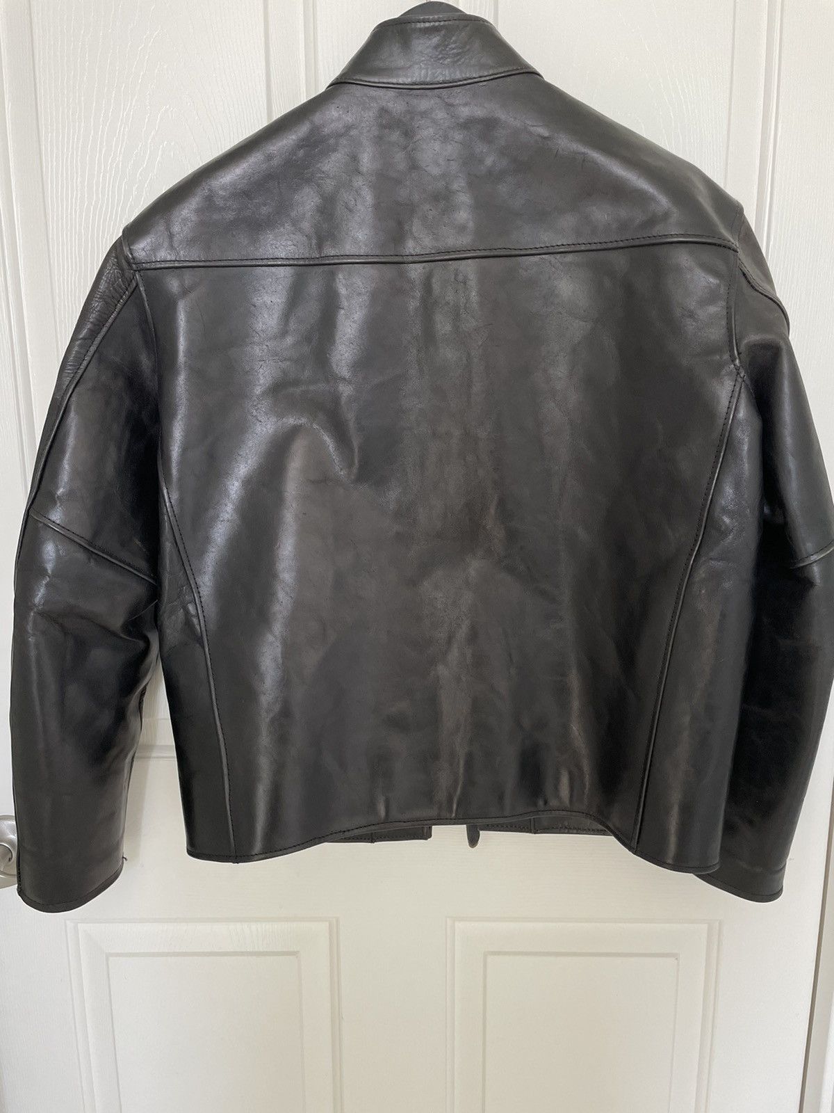 Other Custom Cafe Racer, Horween 4oz CXL Tea Core Leather Jacket | Grailed