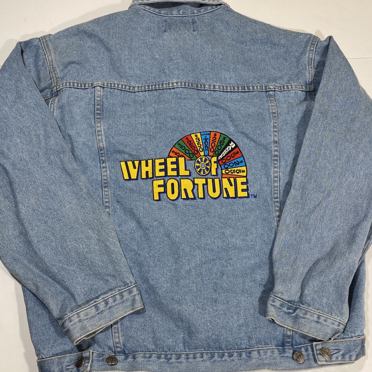 Vintage Vintage Wheel Of Fortune Denim Jacket | Grailed