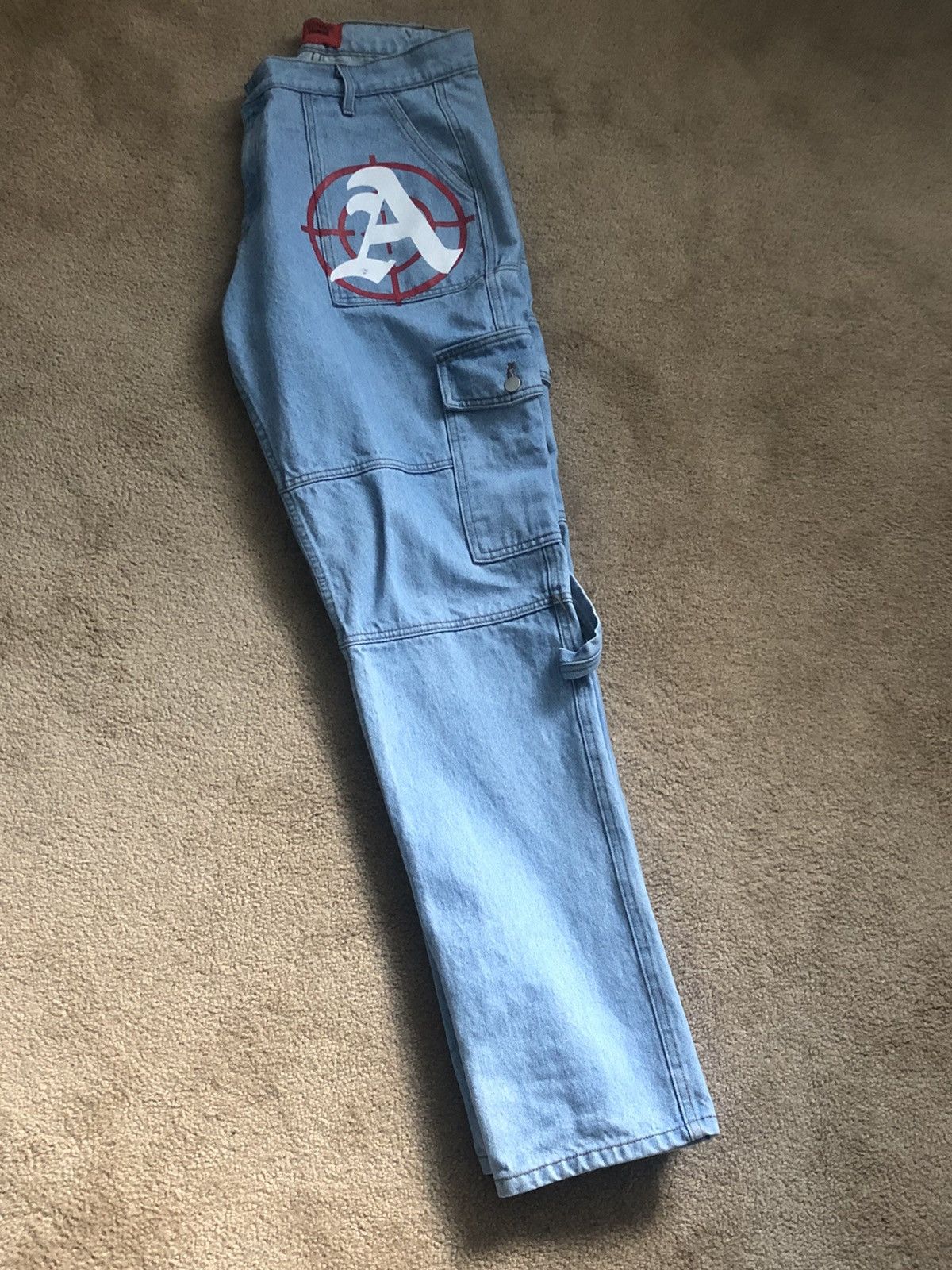 Menace Menace x Absent Target Practice Mutli Panel Denim | Grailed