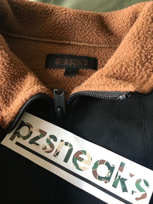 Kanye West Yeezy Season 3 Nylon Polar Fleece Half-Zip Pullover Jacket ...