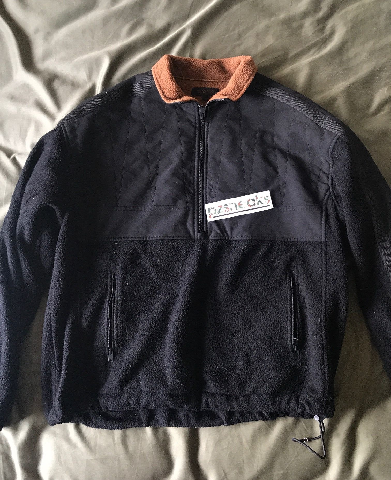 Kanye West Yeezy Season 3 Nylon Polar Fleece Half-Zip Pullover Jacket ...