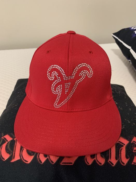 Absent Absent RARE 1/2 Rhinestone Atlanta Braves Flexfit Hat | Grailed