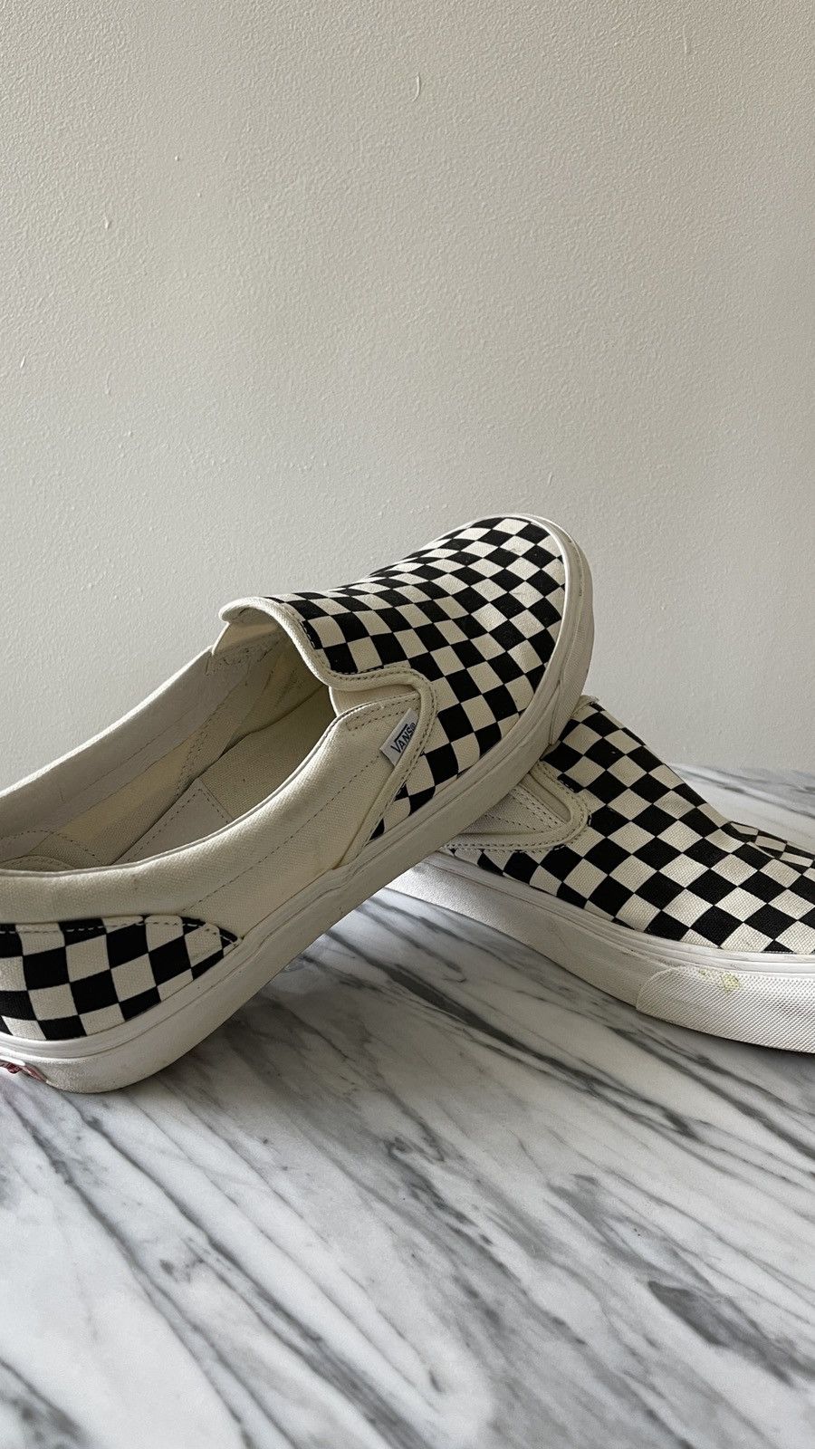 Vans Vans Classic BLACK & WHITE Checkered Canvas Slip-on | Grailed