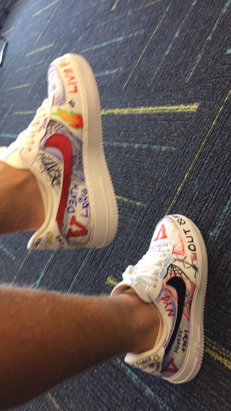 Nike Custom Nike Air Force Vlone Asap Mob | Grailed