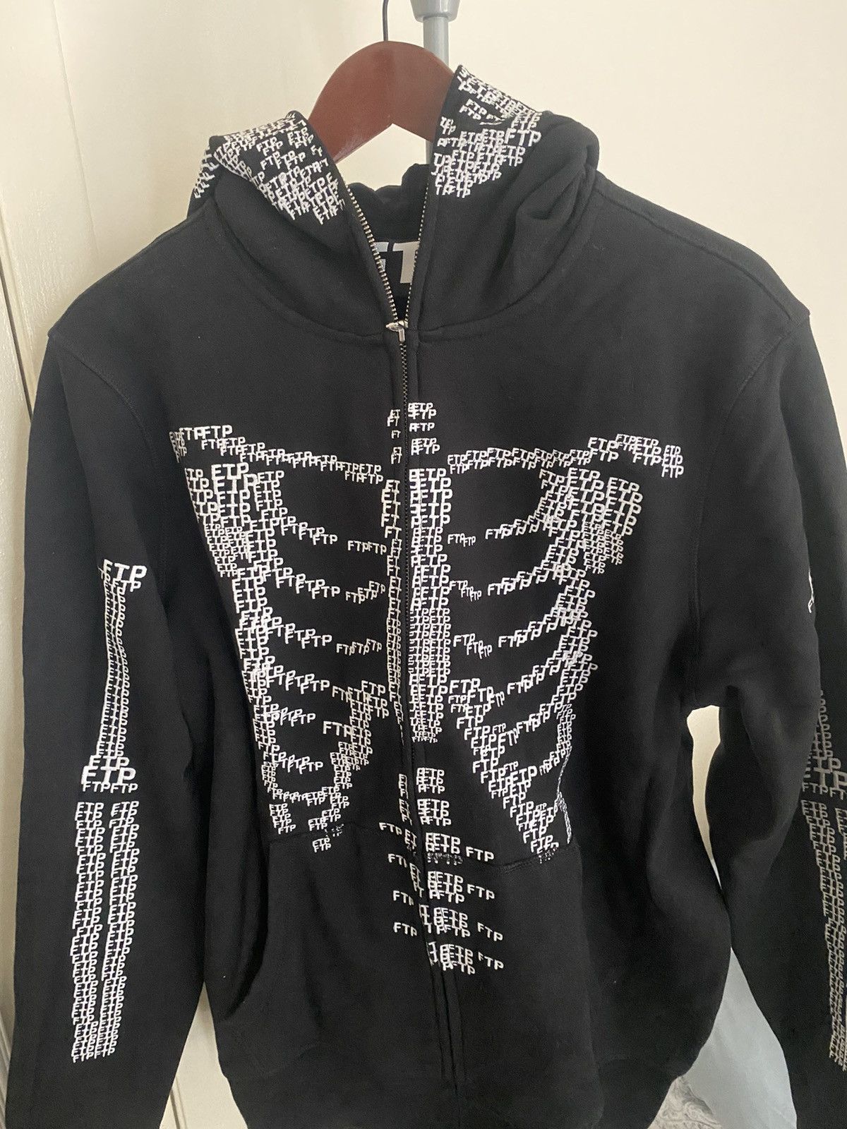Fuck The Population FTP Skeleton Full Zip Hoodie - Black | Grailed