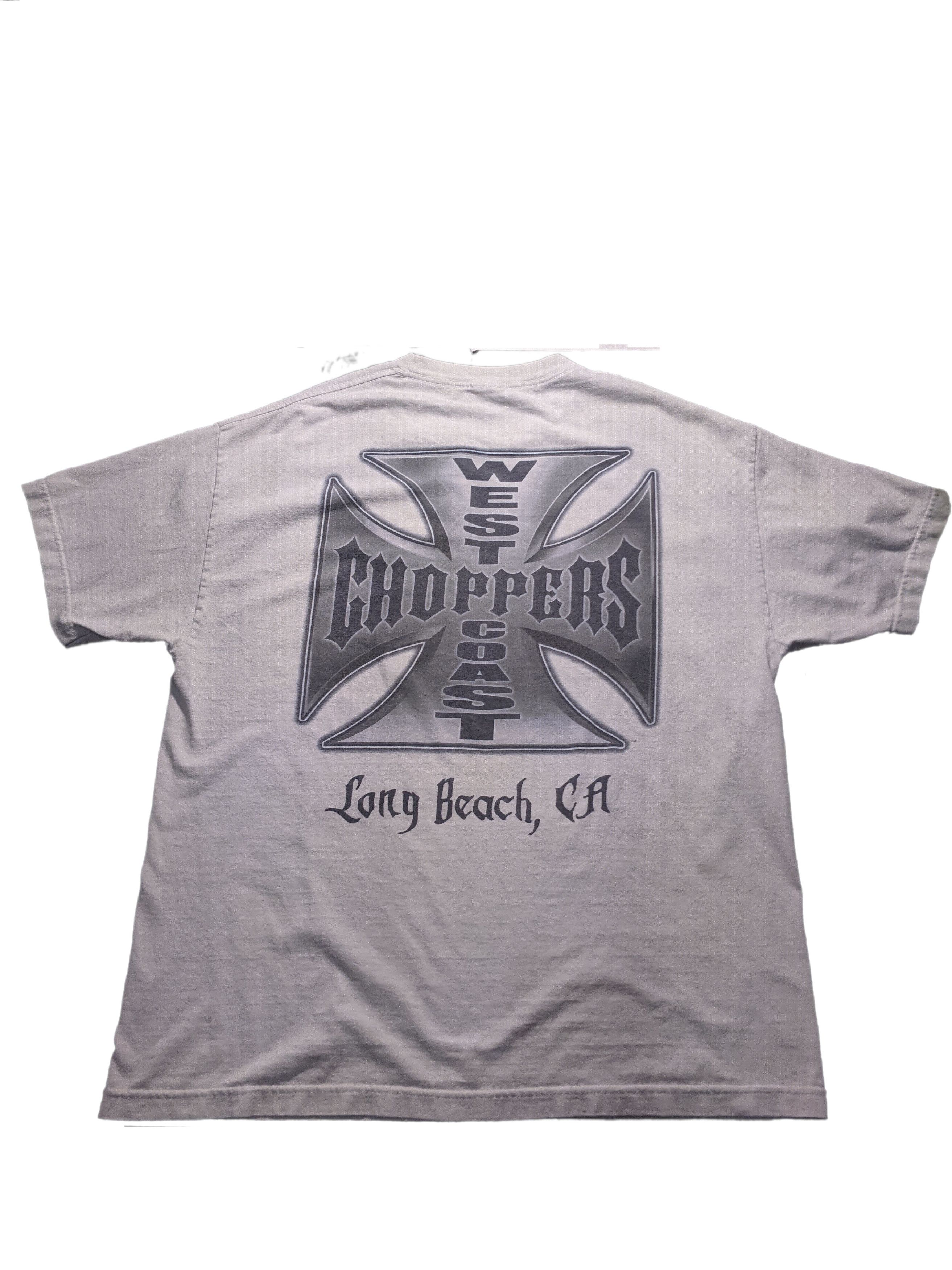 Vintage West Coast Choppers Medium White / Gray 2000s Cross T-Shirt ...