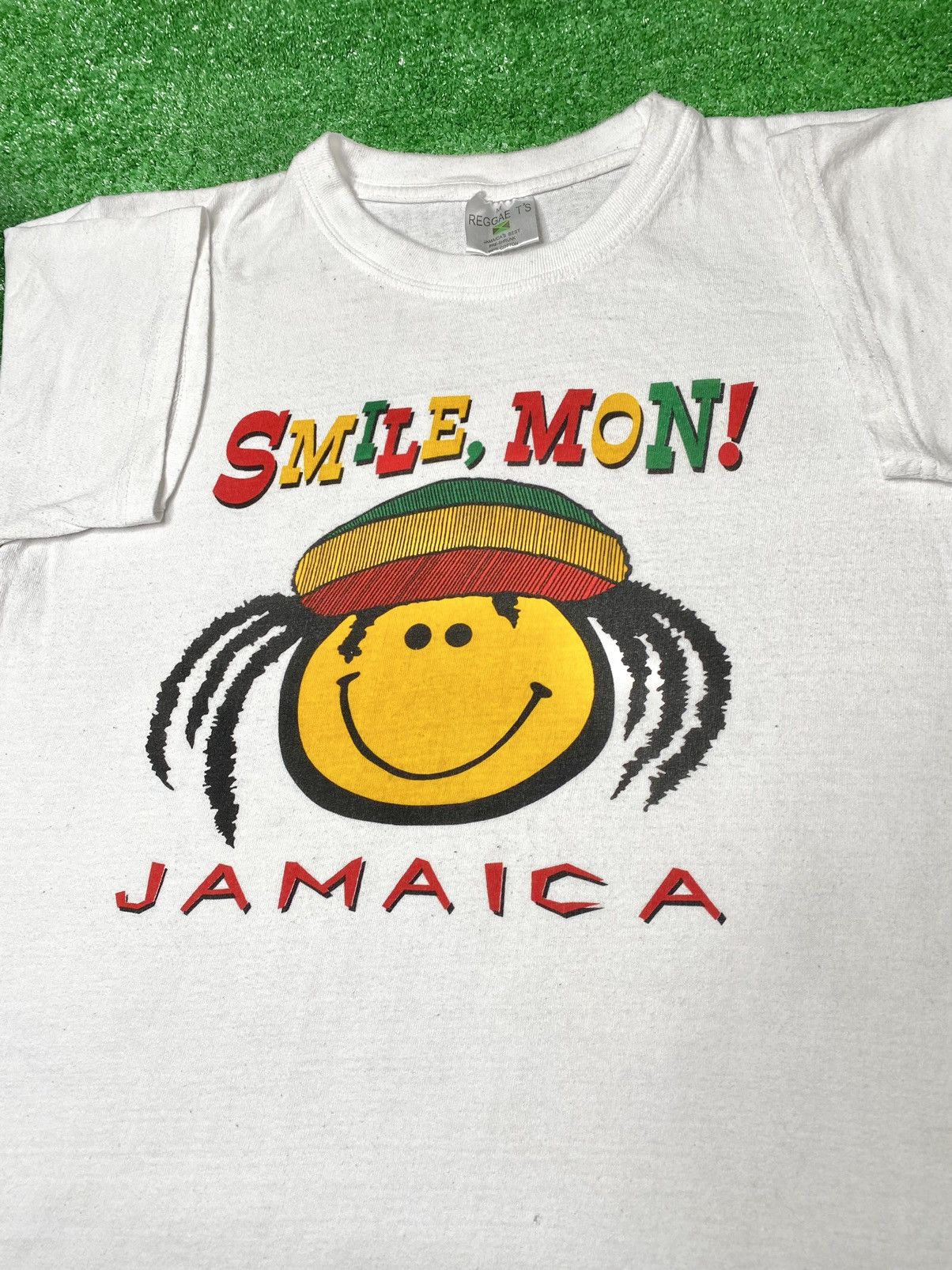 Bob Marley × Streetwear × Vintage Vintage 90s Smiley Face Rasta Bob ...