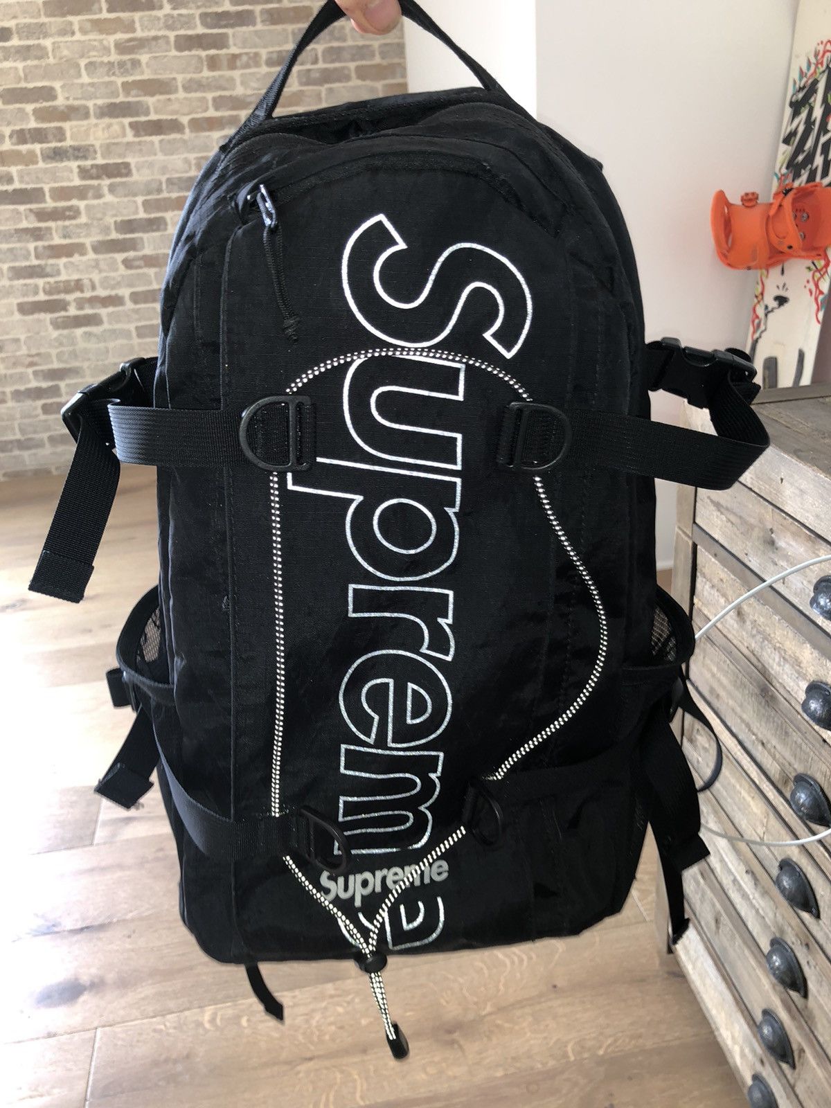 Supreme Supreme Black Backpack FW18 | Grailed