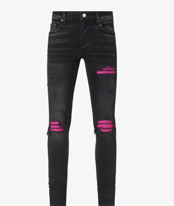 Amiri Amiri mx1 pink patch jeans | Grailed