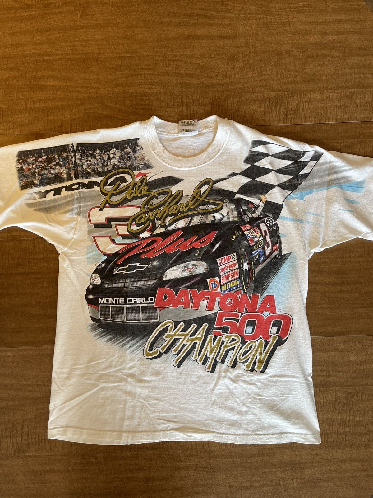 Chase Authentics RARE VINTAGE NASCAR #3 DALE EARNHARDT 90s DAYTONA T-SHIRT | Grailed