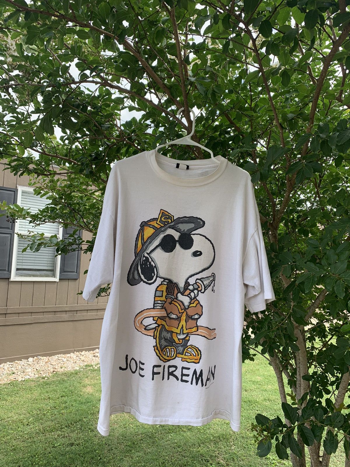 Vintage Vintage 90s Snoopy Joe Fireman Tee | Grailed