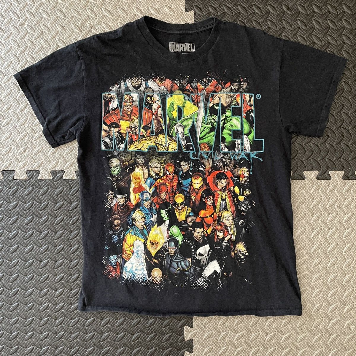 Vintage MARVEL SUPERHEROES MAD ENGINE SCREENPRINT T-SHIRT | Grailed