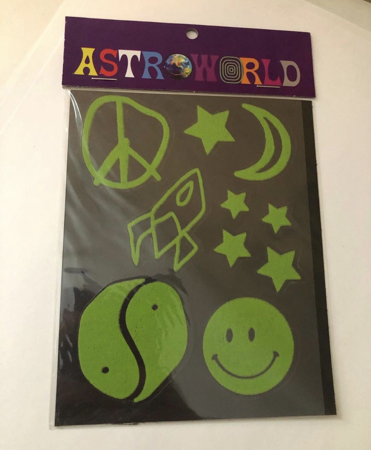 Travis Scott Travis Scott Astroworld Glow Sticker Pack | Grailed