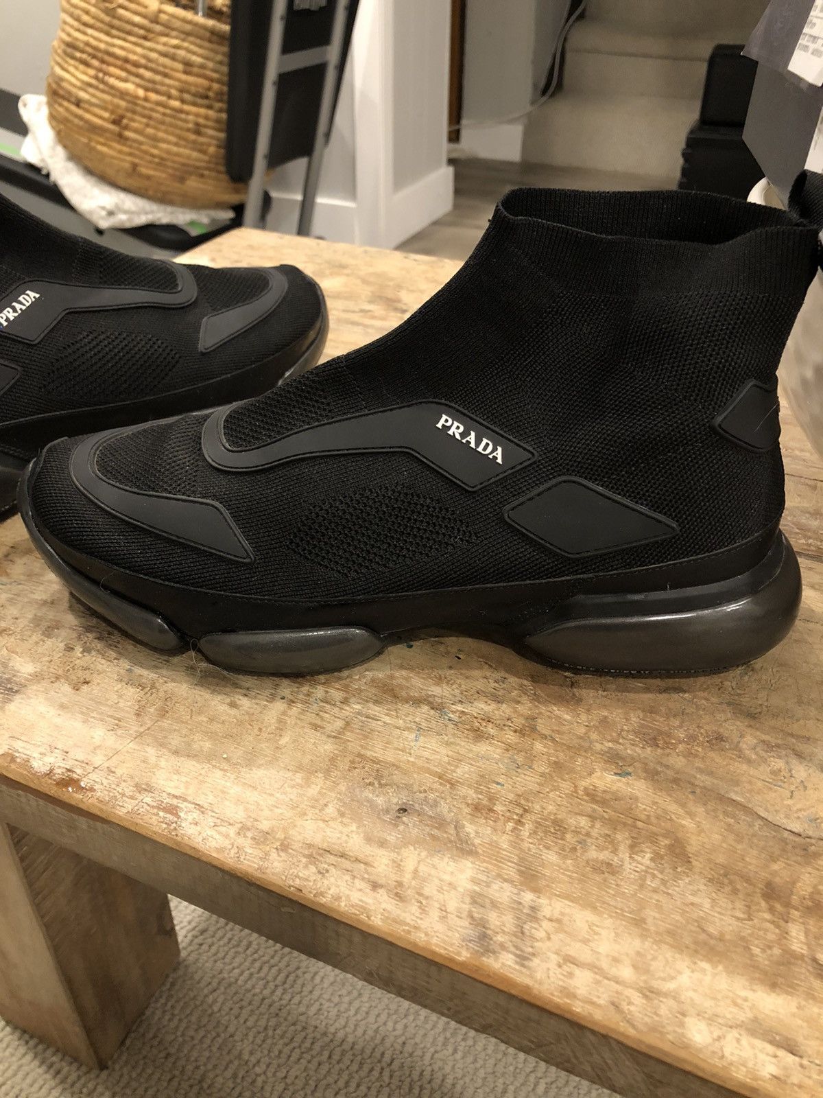 Prada × Streetwear Prada cloudburst high black | Grailed