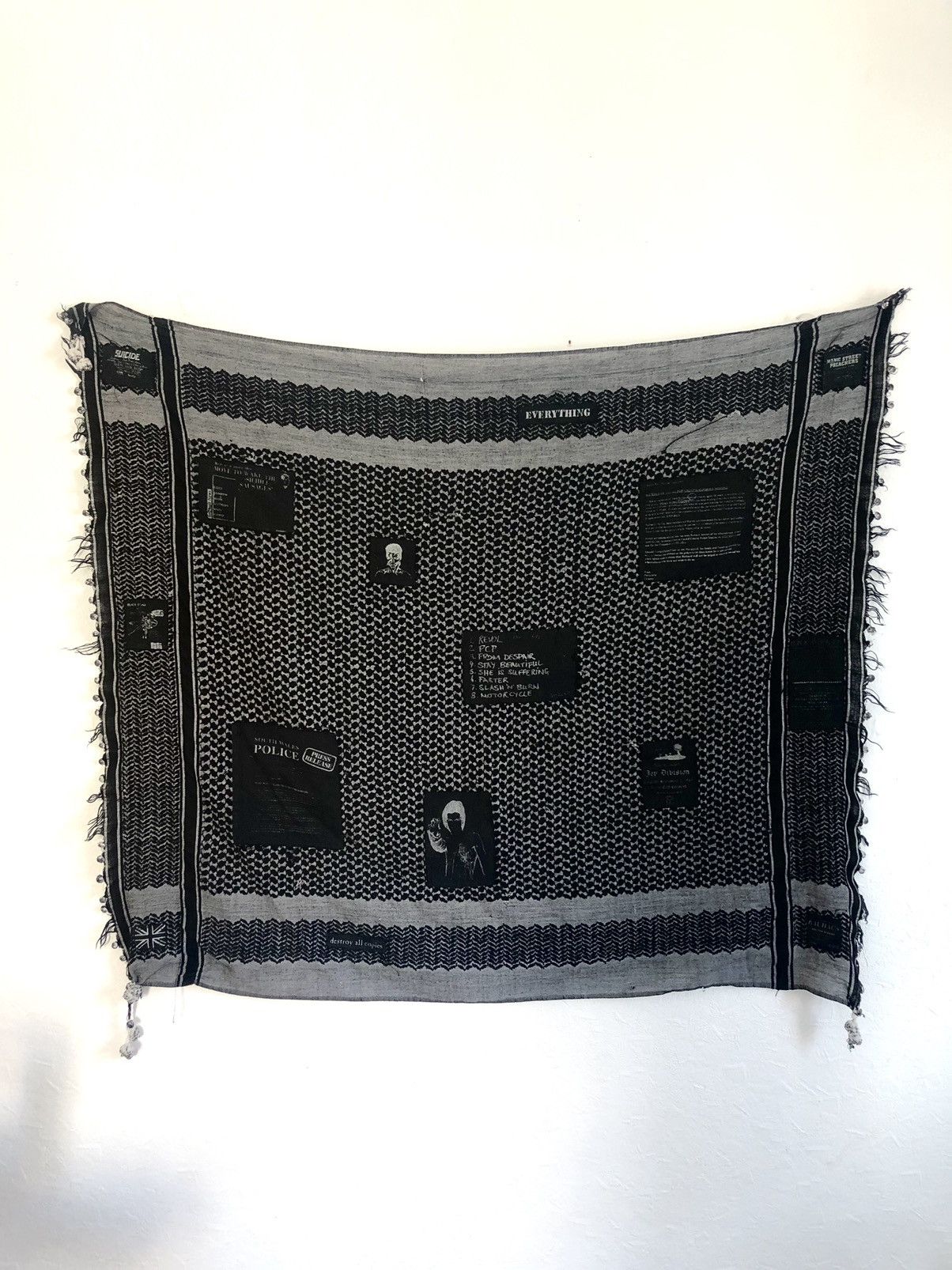 Raf Simons Archive Raf Simons AW2001 "Riot Riot Riot" Patched Keffiyeh ...