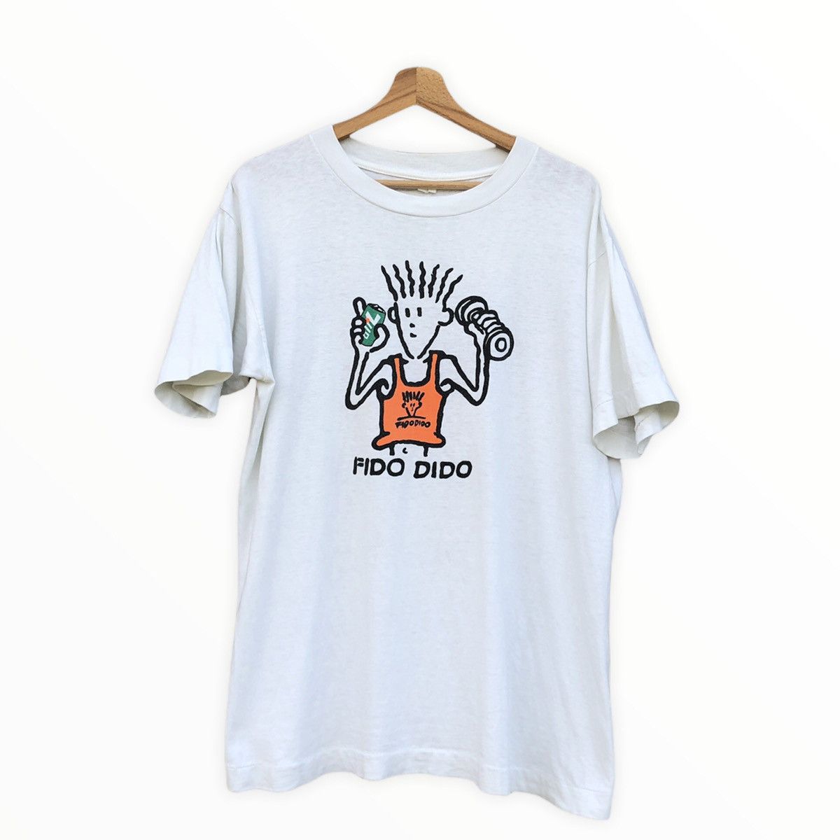 Vintage Vintage 90s T-Shirt Fido Dido 7 UP Pepsi Single Stitch | Grailed