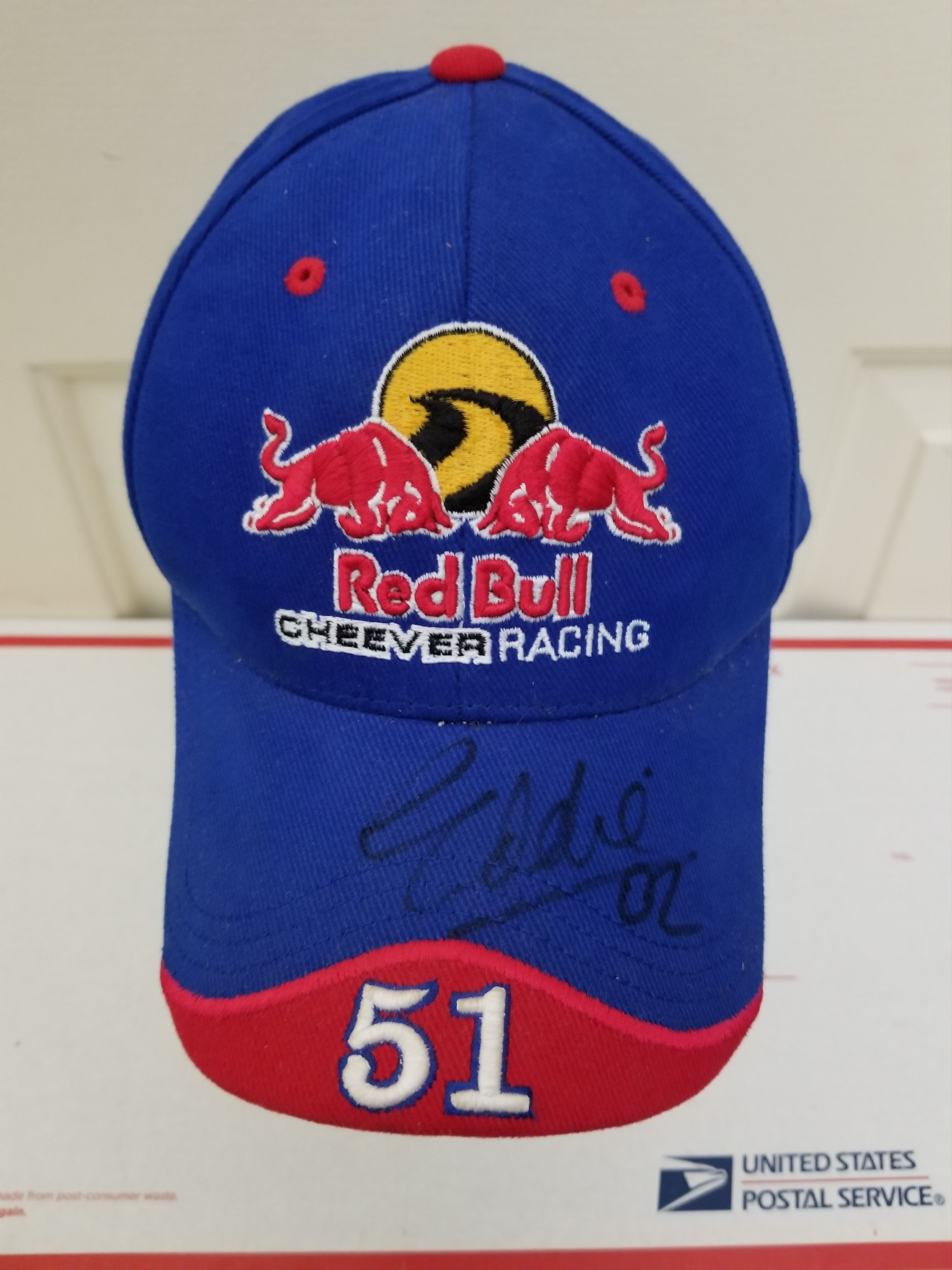 Red Bull Red Bull Cheever Racing Hat Cap Logo Red Blue Nascar | Grailed