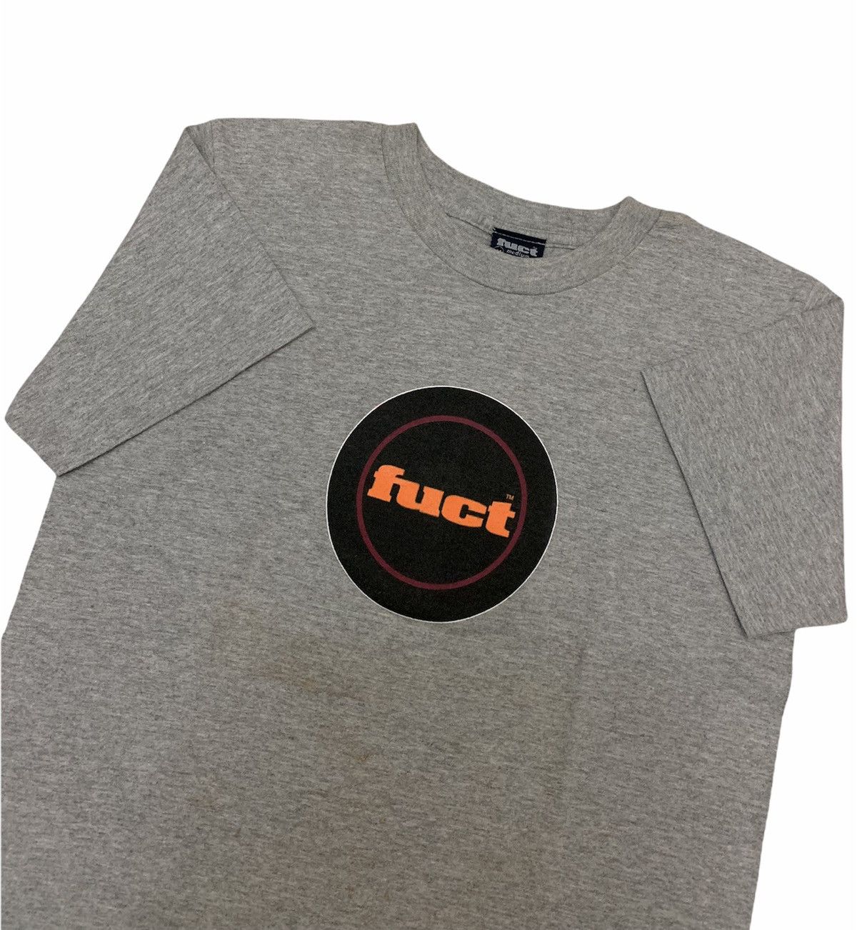 Vintage 🔥Vintage FUCT hologram circle logo Font tshirt | Grailed
