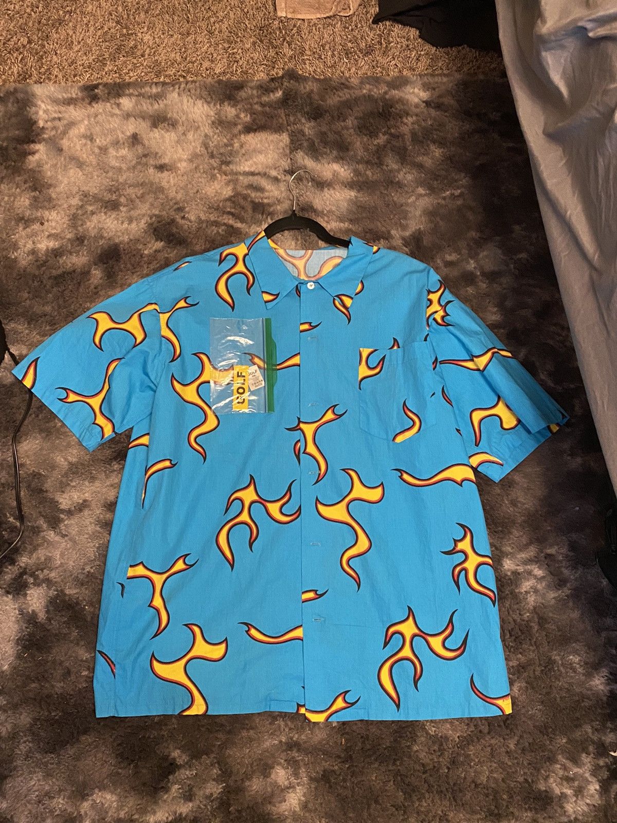 Golf Wang × Tyler The Creator Flog Gnaw Motors Flame Shirt | Grailed