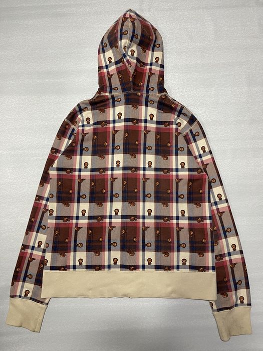 Bape OG Bape Baby Milo Plaid Full Zip Hoodie | Grailed