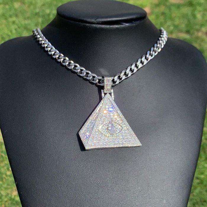 Streetwear Illuminati Pendant | Illuminati Chain | Cuban Chain | Grailed