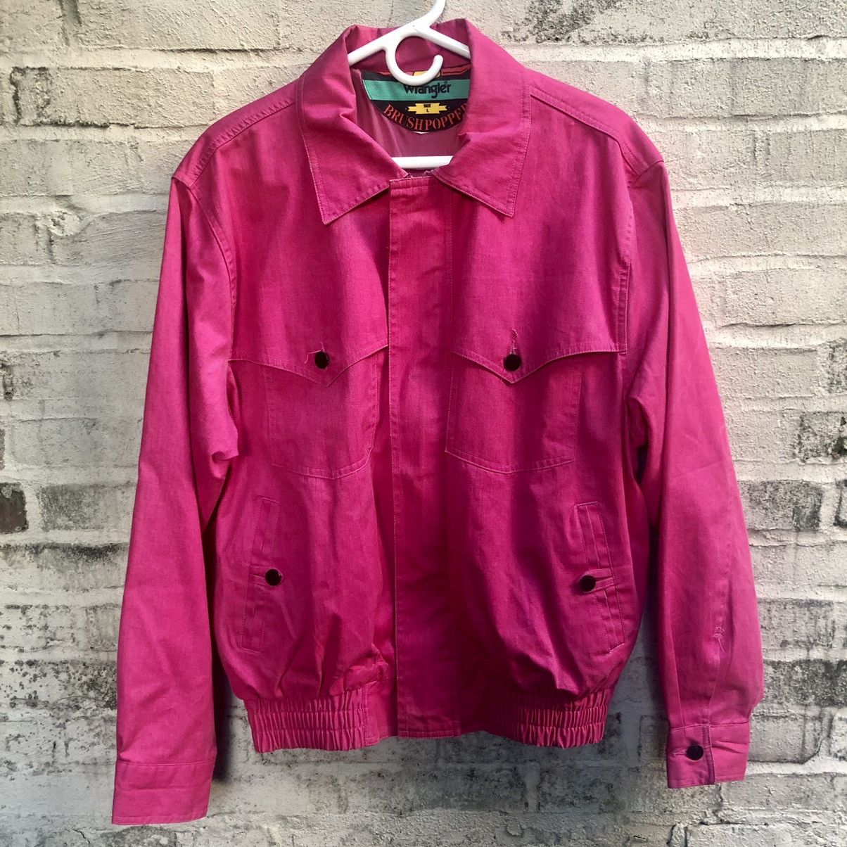 Wrangler vintage 90’s WRANGLER BRUSHPOPPER NEON PINK jacket | Grailed