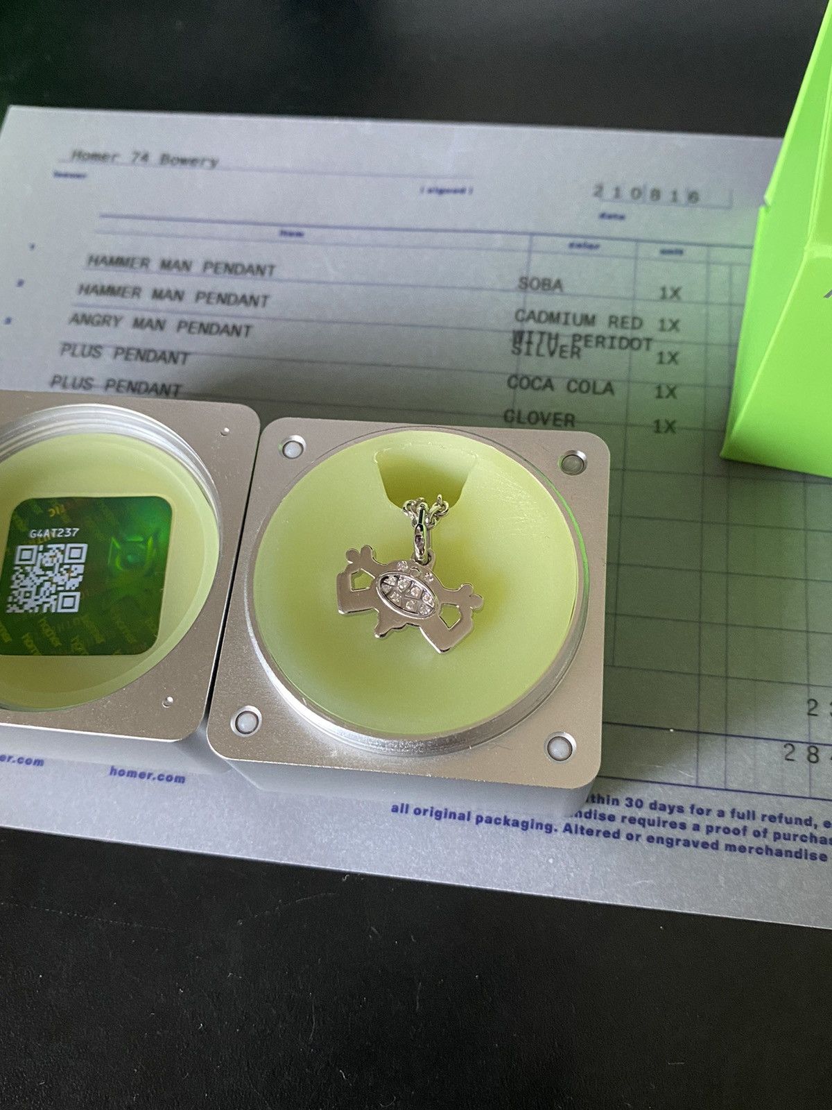 Frank Ocean × Homer Homer Jewelry 925 Silver Angry Man Pendant Chain ...